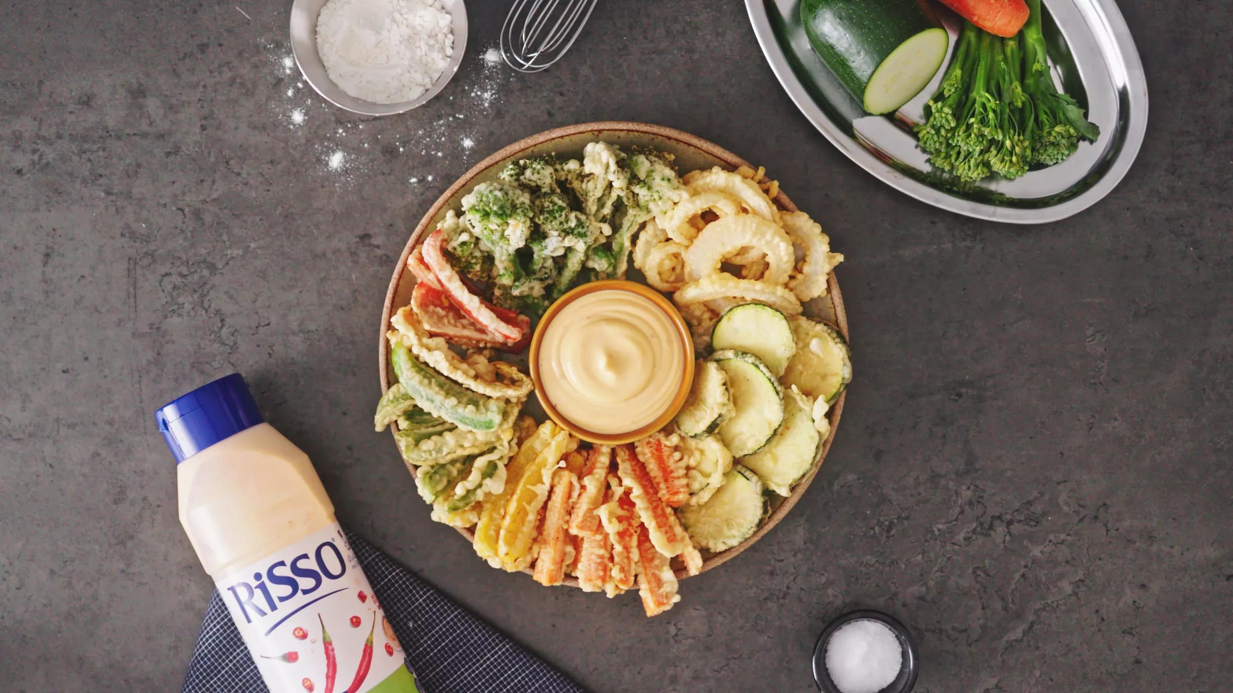 Verduras en tempura con salsa samurai | Vandemoortele Professional